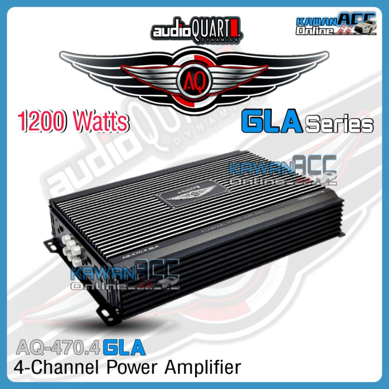 Audio Quart AQ GLA-Series 4 Channel Car Amplifier AQ-470.4-GLA 1200 ...