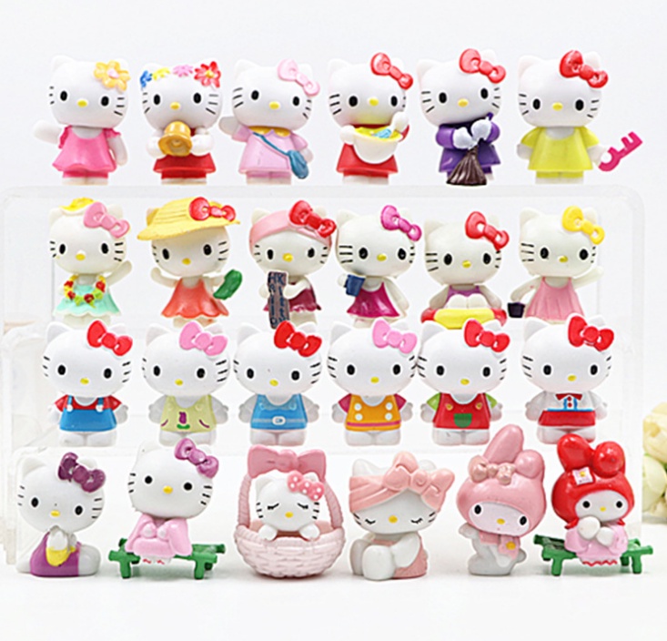 6pcs Hello Kitty Solid Figure Set Toy Collection Deco Suitable For ...