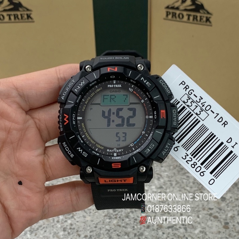 100% ORIGINAL CASIO PROTREK PRG-340-1/PRG-340-3 solar-powered | Shopee Malaysia