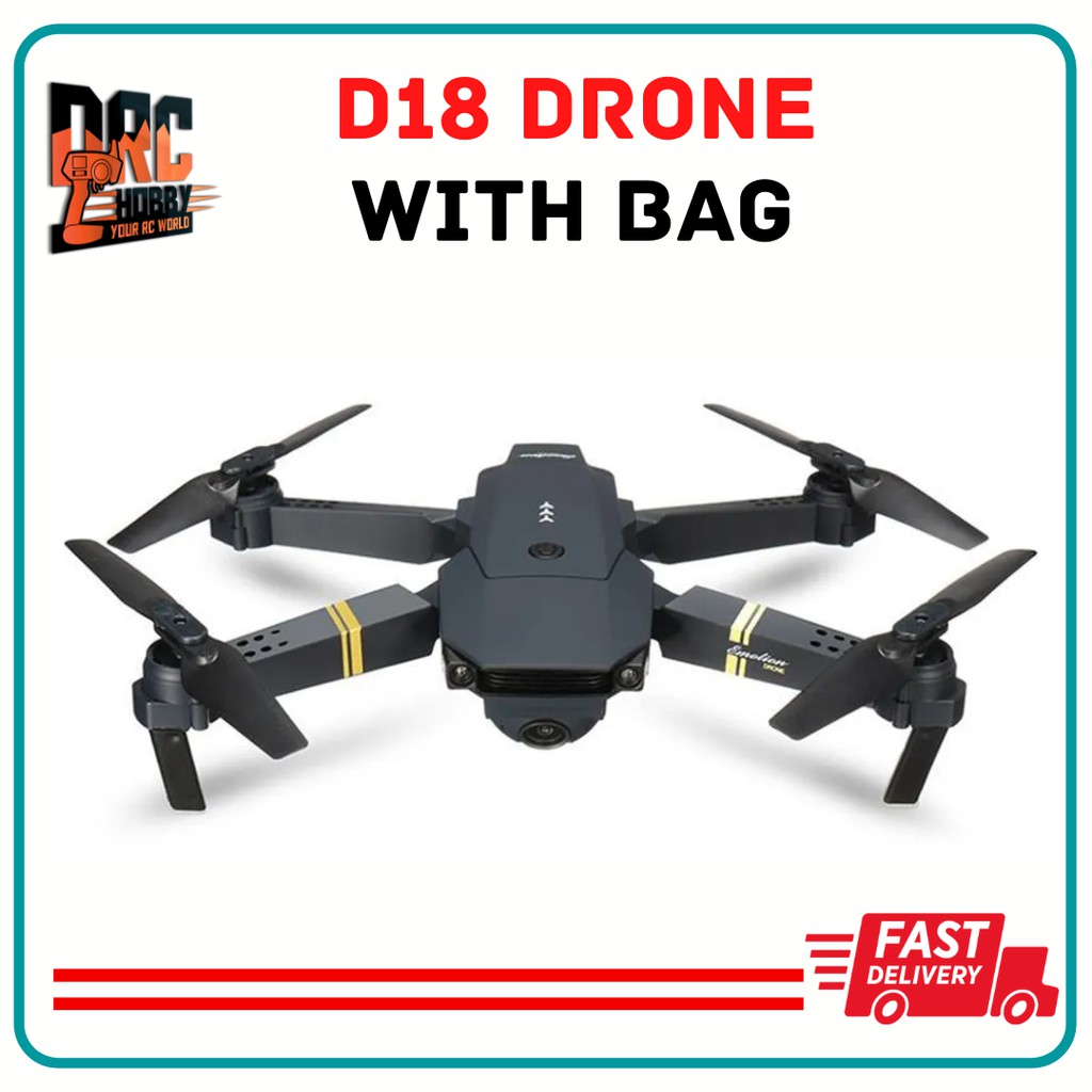 D18 Drone Foldable WIFI FPV and HD Camera (with bag) | Shopee Malaysia