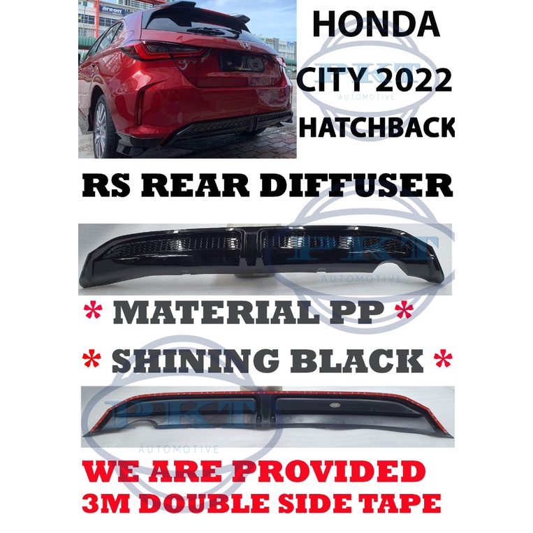 Honda City 2022 HATCHBACK RS Rear Diffuser | Shopee Malaysia