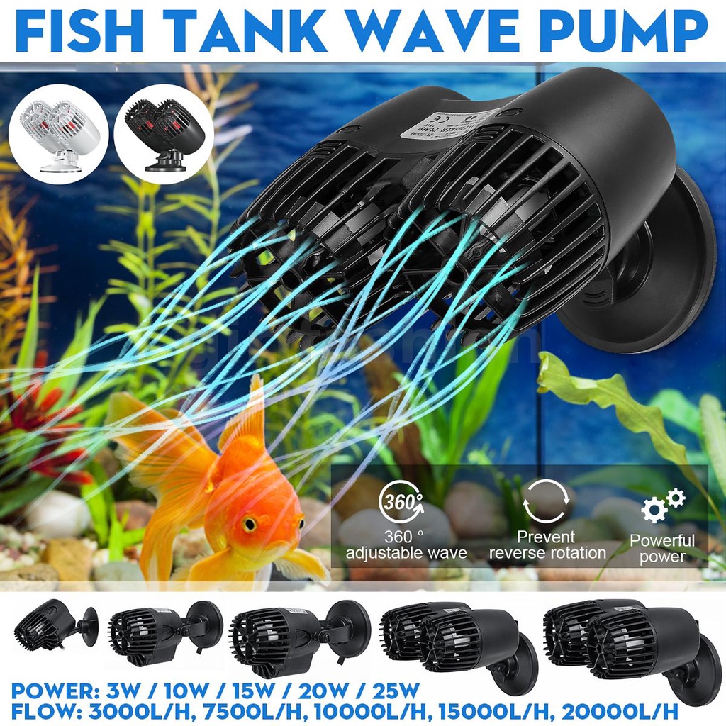 Wave Pump Aquarium Ripple Water Pump Water Circulation Device 25W ...