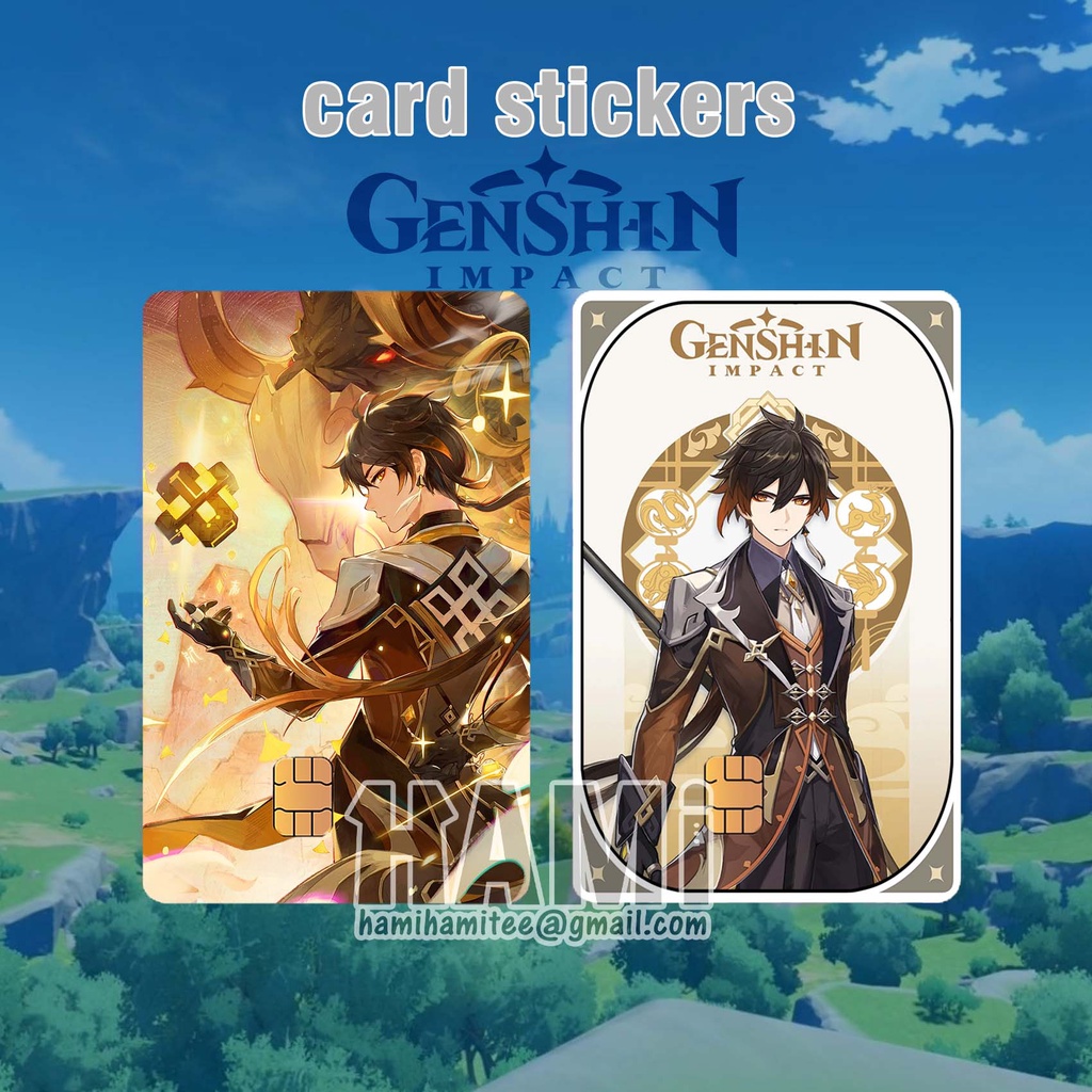 GENSHIN IMPACT CARD STICKER - ZHONGLI KAD STICKER - ZHONGLI TNGO CARD ...
