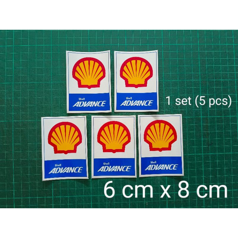 Motorcycle Sticker - Shell Advance 1 set (5pcs) | Shopee Malaysia