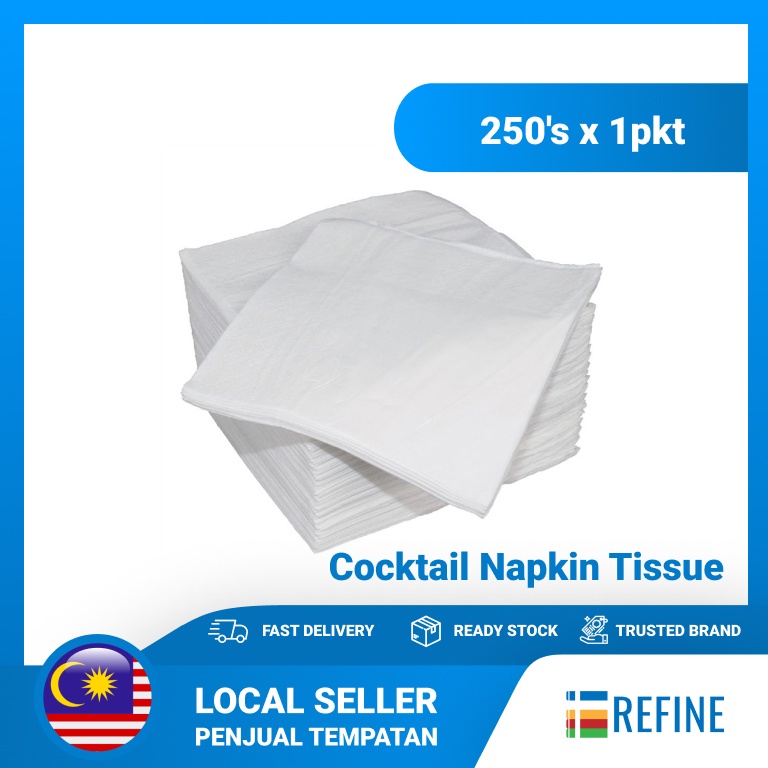 2ply Cocktail Napkin Tissue / 1/4 Fold Tissue Paper / Virgin Pulp ...