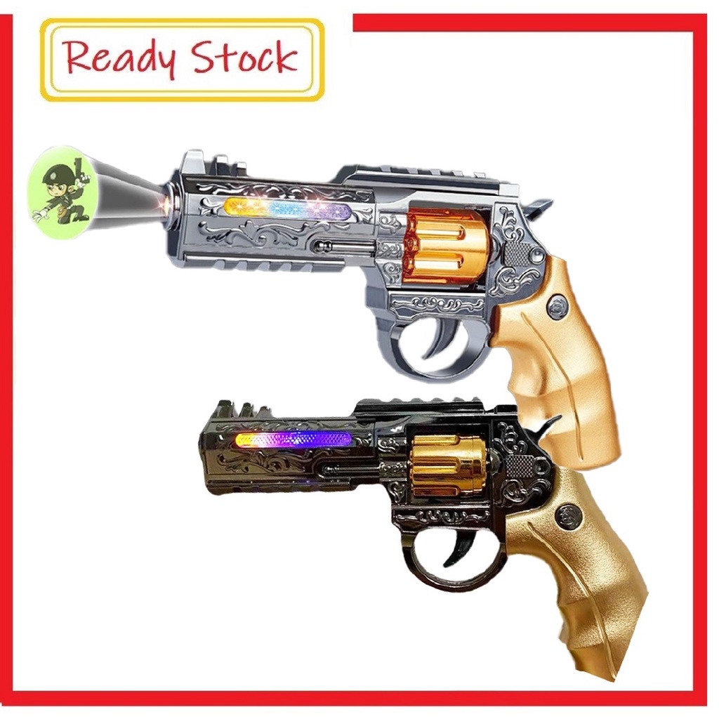 Electric Flash Gun With Sound & Lights Pretend Play Toy For Kids Mainan ...