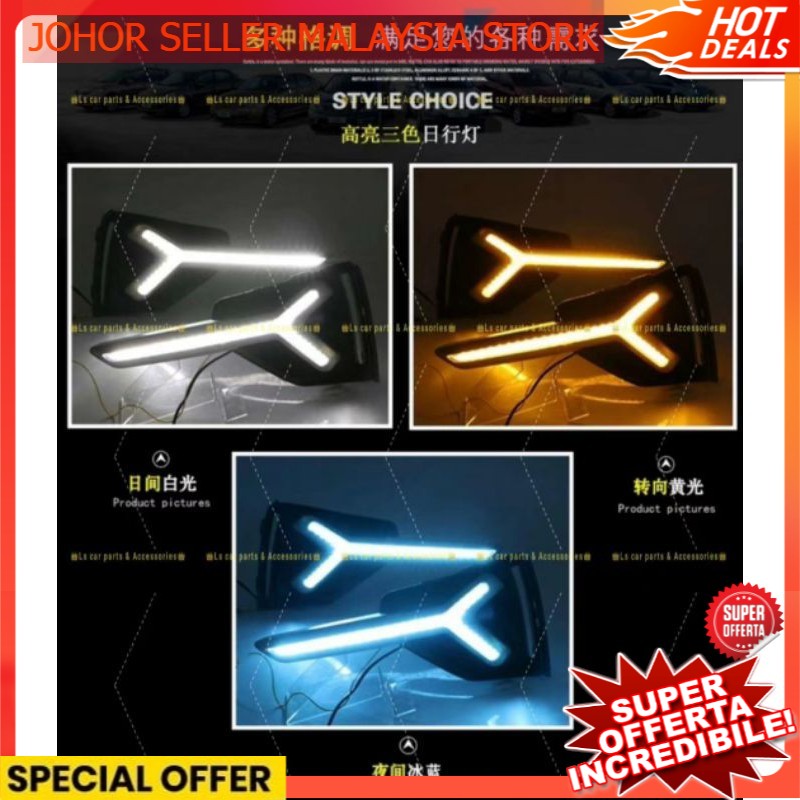 Front Bumper Signal Fog Lamp X50 X70 Daylight LED Running Light Bar ...