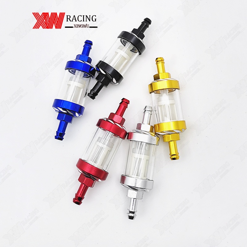 XW RACING Fuel Filter Oil Filter Alloy Gas Petrol Filterr Washable for ...