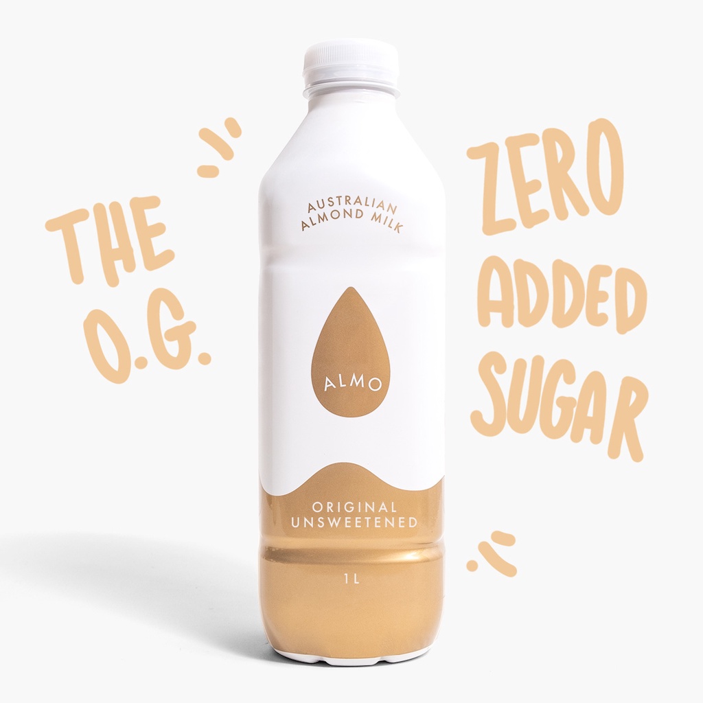 Almo Original Unsweetened Almond milk Australia import 1L zero sugar ...