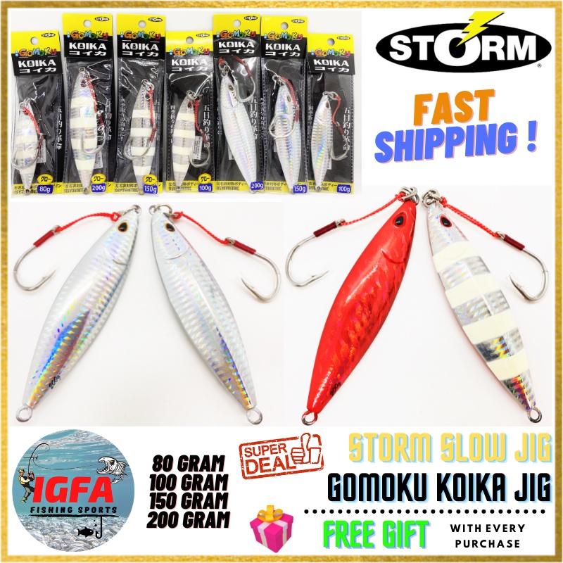 [IGFA] STORM GOMOKU KOIKA Jig Metal Jig 200g Jig150g Jig 100g Jig 80g ...