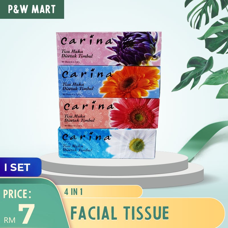 Carina Facial Tissues (4boxes X 90 Sheets X 2ply) | Shopee Malaysia