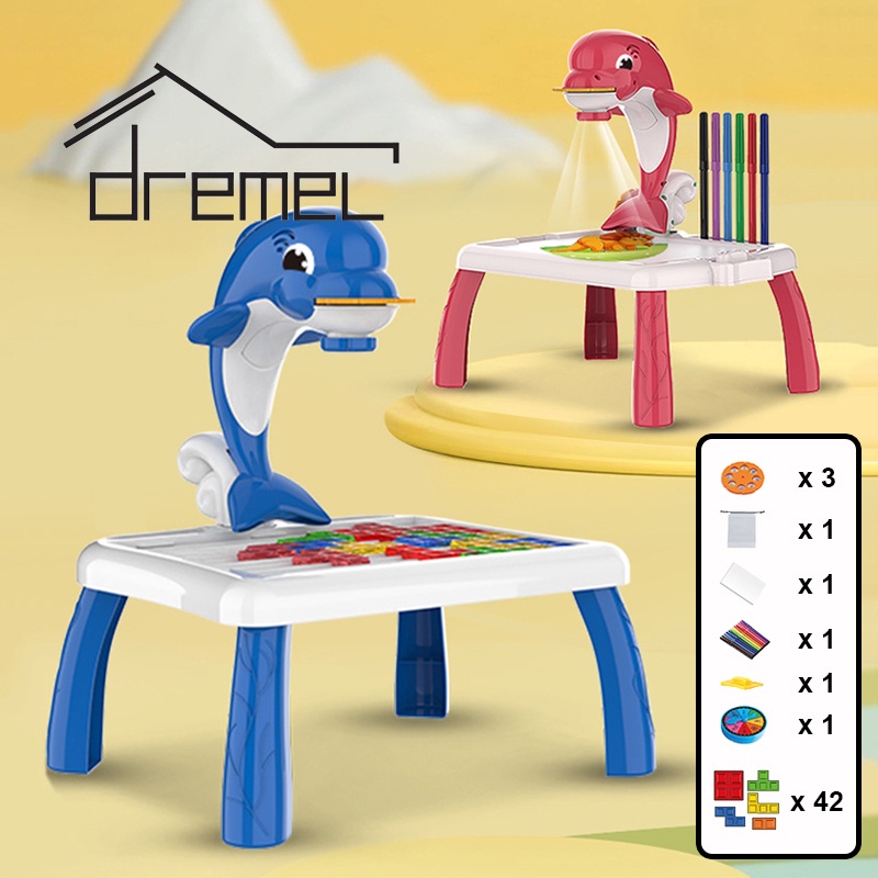 DREMEL Childrens Early Education Toy Projection Camera Painting ...