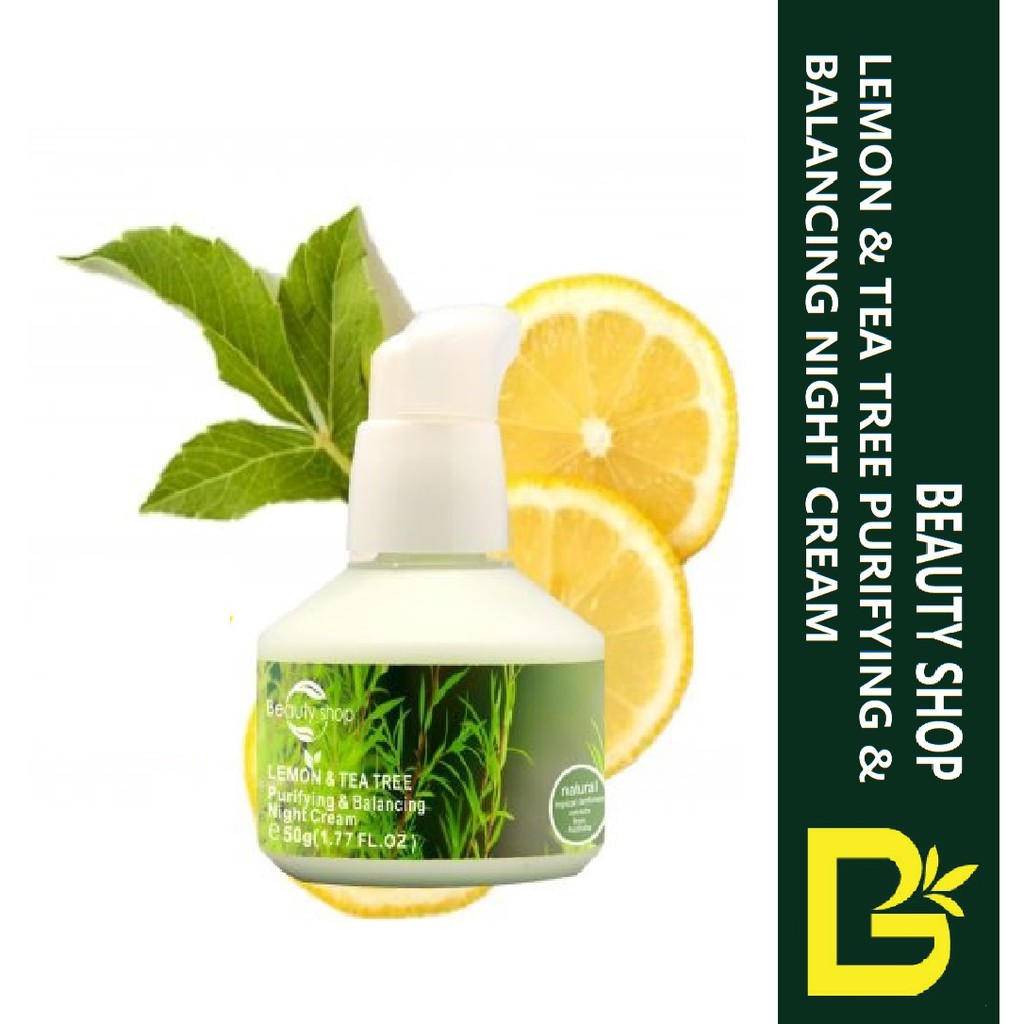 BEAUTY SHOP LEMON & TEA TREE PURIFYING & BALANCING NIGHT CREAM (50ML ...
