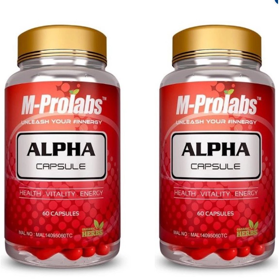 M-Prolabs Alpha Capsule 60 Capsule [Original] x 2 Combo With Free Gift ...