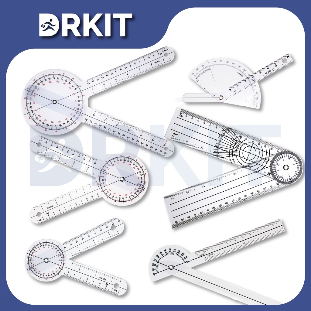 6 Pcs Finger Goniometer, 6 8 12 Inch Angle Ruler Finger Goniometer, 360 ...