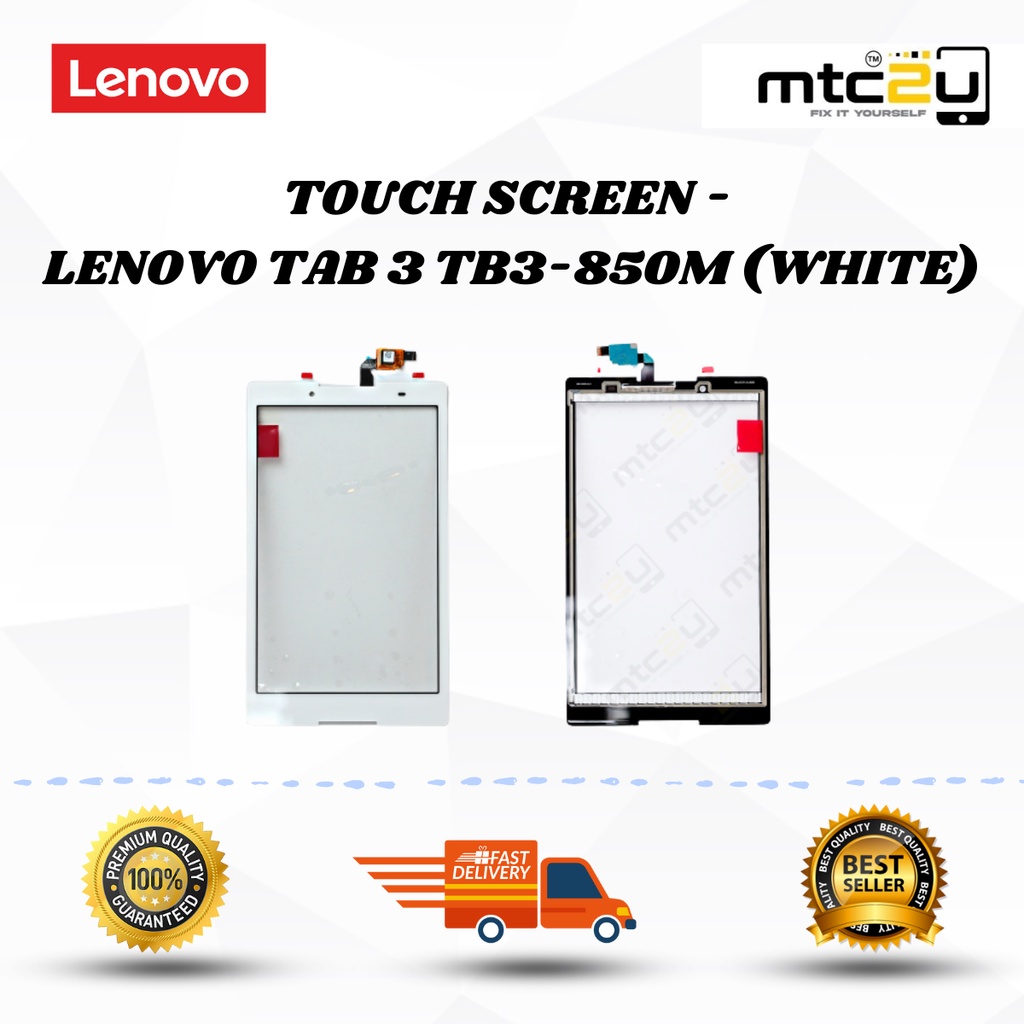 TOUCH SCREEN-LENOVO TAB 3 TB3-850M (WHITE)/SKRIN SENTUH-LENOVO TAB 3 TB3-850M (PUTIH) | Shopee ...