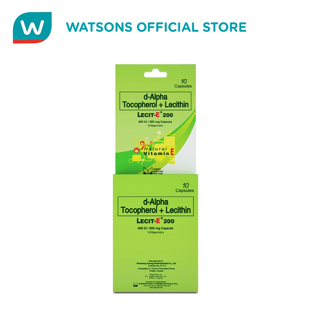 LECIT-E 200 (d-alpha tocopherol + Lecithin) 10 Capsules | Shopee Malaysia