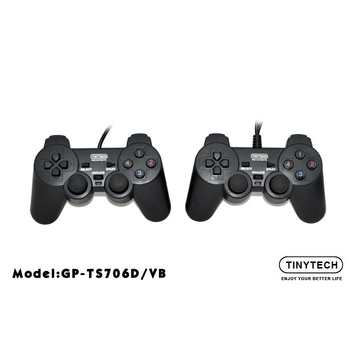 Tinytech Double Shock PC USB Controller Joystick gamepad twin joystick ...