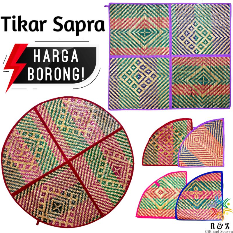 Tikar Sapra Mengkuang Bulat dan Segi Empat / Tikar Saprah Alas Makanan ...