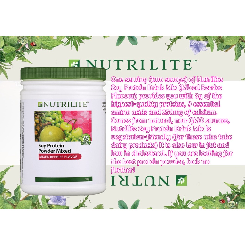 Nutrilite Soy Protein Drink Mix - Mixed Berries Flavor 500g EXP:05/23 ...