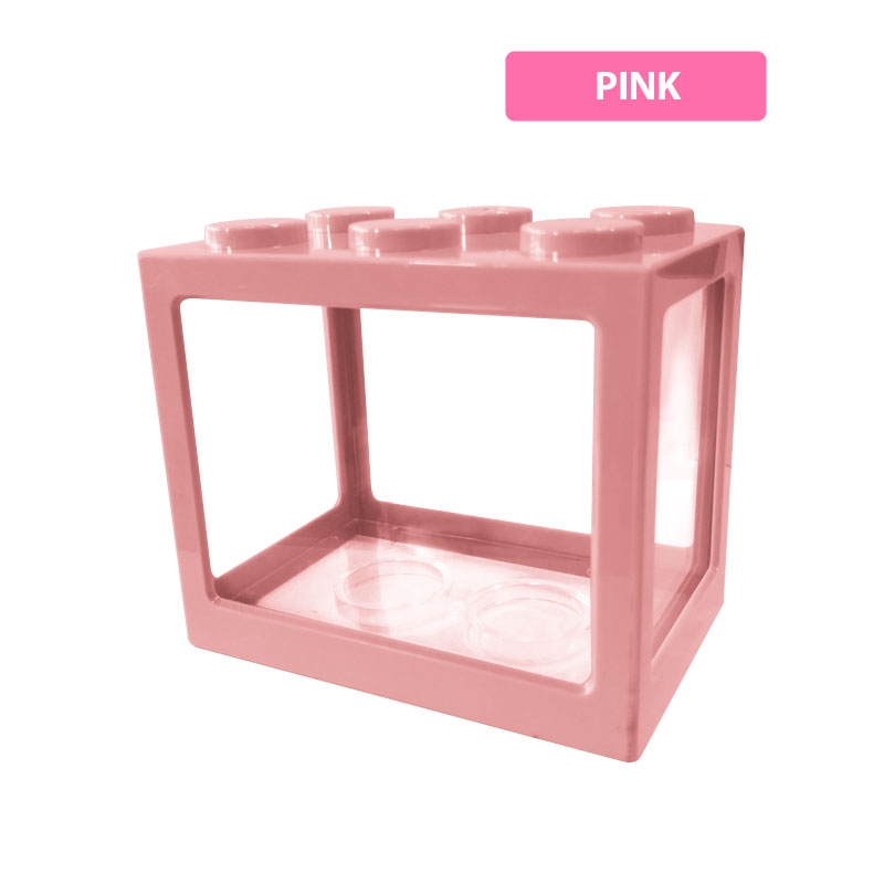 𝗕𝗨𝗜𝗟𝗗 𝗜𝗡 𝗟𝗘𝗗 》 Mini Lego Building Block Tank Betta Fish Aquarium For ...