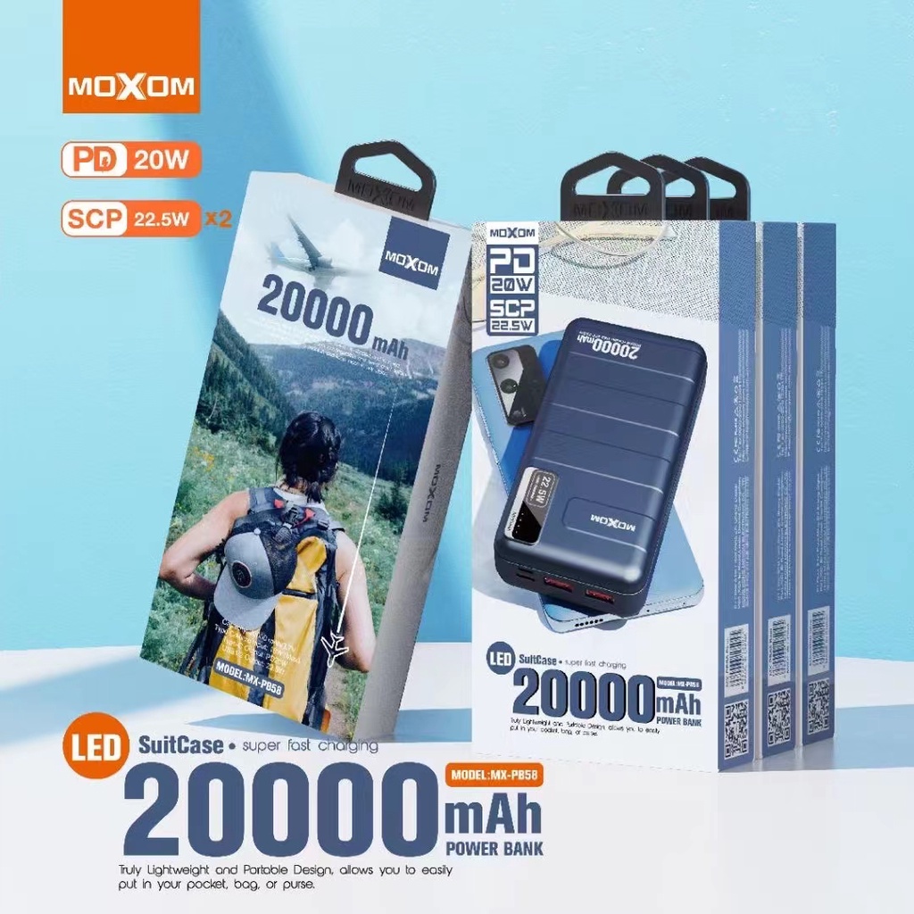 Moxom PB49 Power Bank 10000Mah With Digital Display | Shopee Malaysia