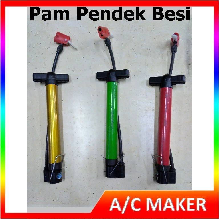 Portable Bicycle Short Hand Pump Pam Tangan Pendek Angin Mudah Tire ...