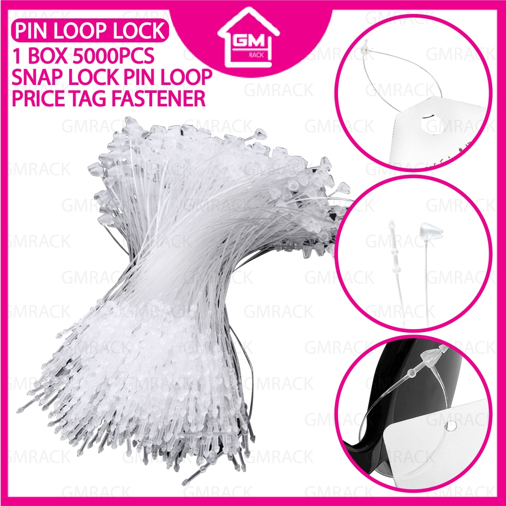 [GMRACK] SNAP LOCK PIN LOOP PRICE TAG FASTENER PIN 5000PCS | Shopee ...
