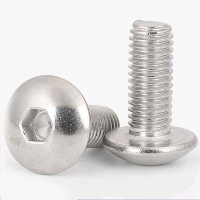 M5 M6 M8 304 Stainless Steel Large Umbrella Head Inner Hexagon Screw Large Flat Head Screw ...
