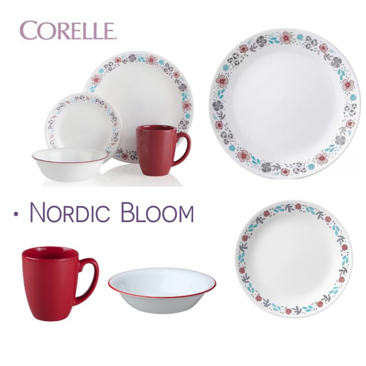 16PCS CORELLE LIVINGWARE DINNER SET/SET PINGGAN MANGKUK PIRING CAWAN ...