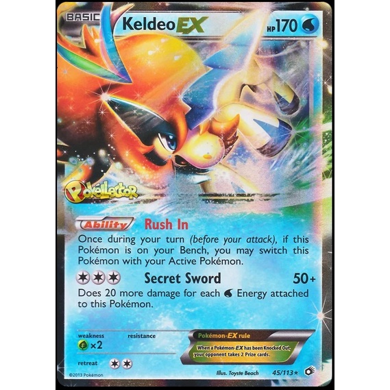 Keldeo EX - 45/113 - Ultra Rare Black & White 11: Legendary Treasures ...