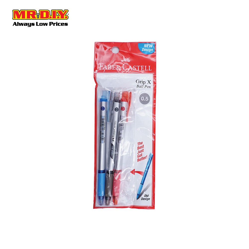 (MR.DIY) Faber Caster Triple Colour Grip X5 Ball Pen 0.5mm (3pcs ...