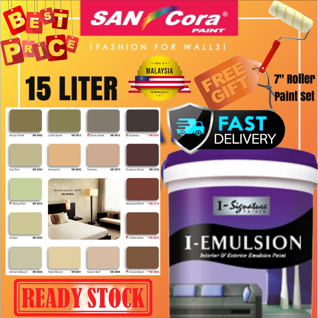 15 LITER SANCORA I-EMULSION INTERIOR & EXTERIOR WALL PAINT CAT DINDING ...