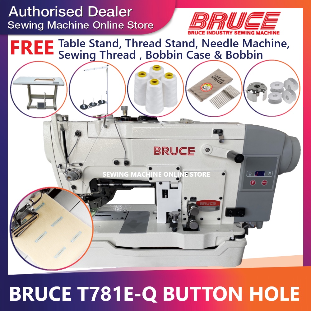 🔥READY STOCK 🔥 BRUCE T781E Buttonhole Industrial Sewing Machine / Bruce ...