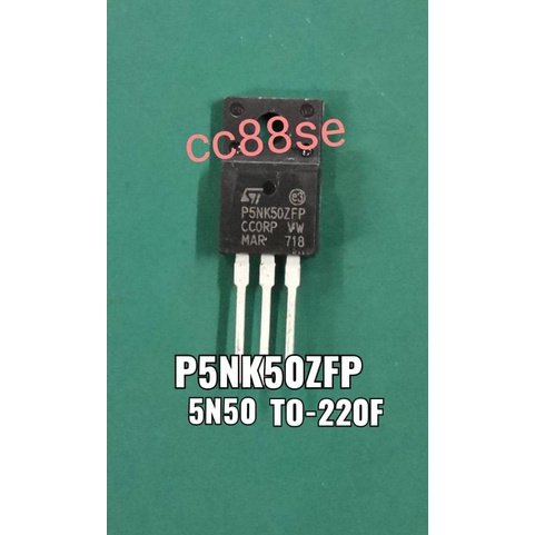 5N50 P5NK50ZFP STP5NK50ZFP TO-220F N-CHANNEL POWER MOSFET TRANSISTOR FET | Shopee Malaysia