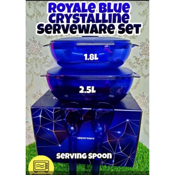 Tupperware blue royale crystalline serveware set | Shopee Malaysia