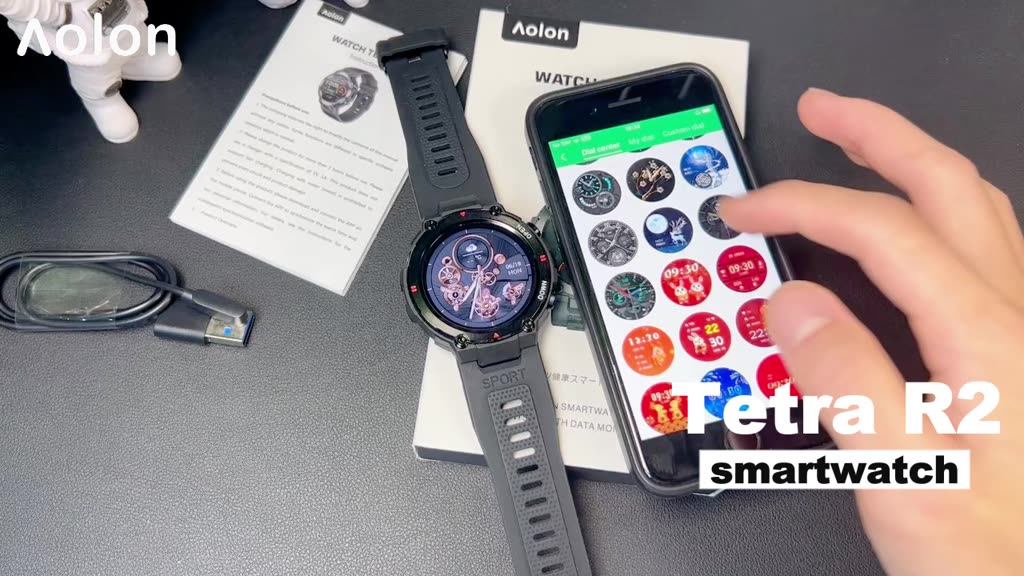 Aolon Tetra R2 Smart Watch Men Bluetooth Call Multifunction 100+ Sport ...