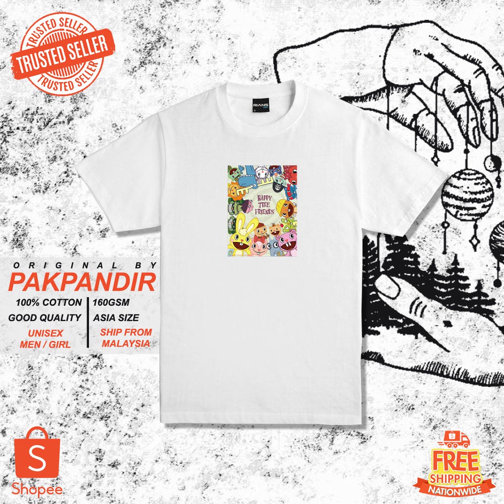 HAPPY TREE&FRIENDS Tshirt / Ready Stock Malaysia | Shopee Malaysia