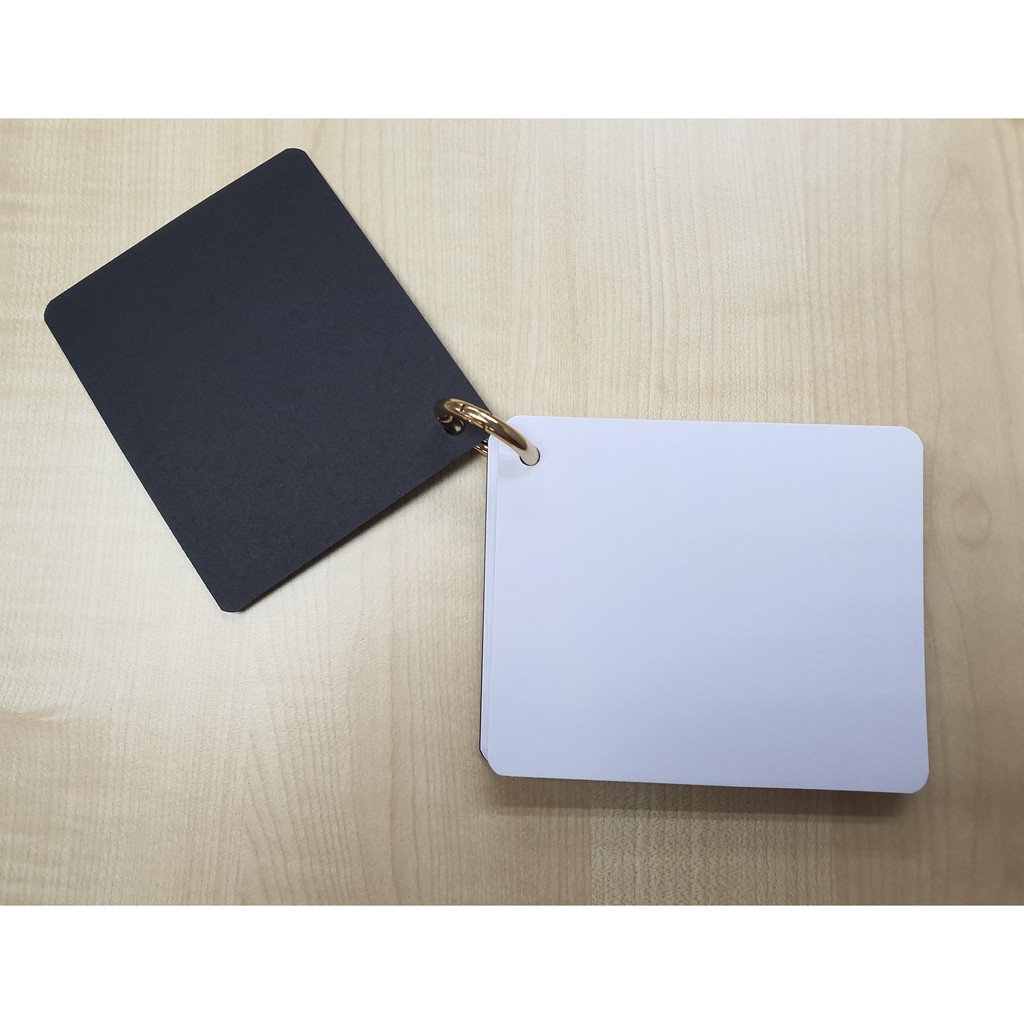 100 Creams Pages Plain Vocabulary Study Memory Ring Binder Memo Flash ...