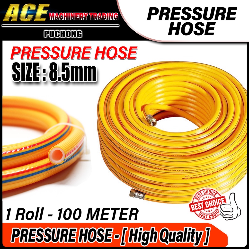 Power Sprayer Hose / Agriculture Spray Hose / High Pressure Hose (8.5MM) - [ 100 Meter ...