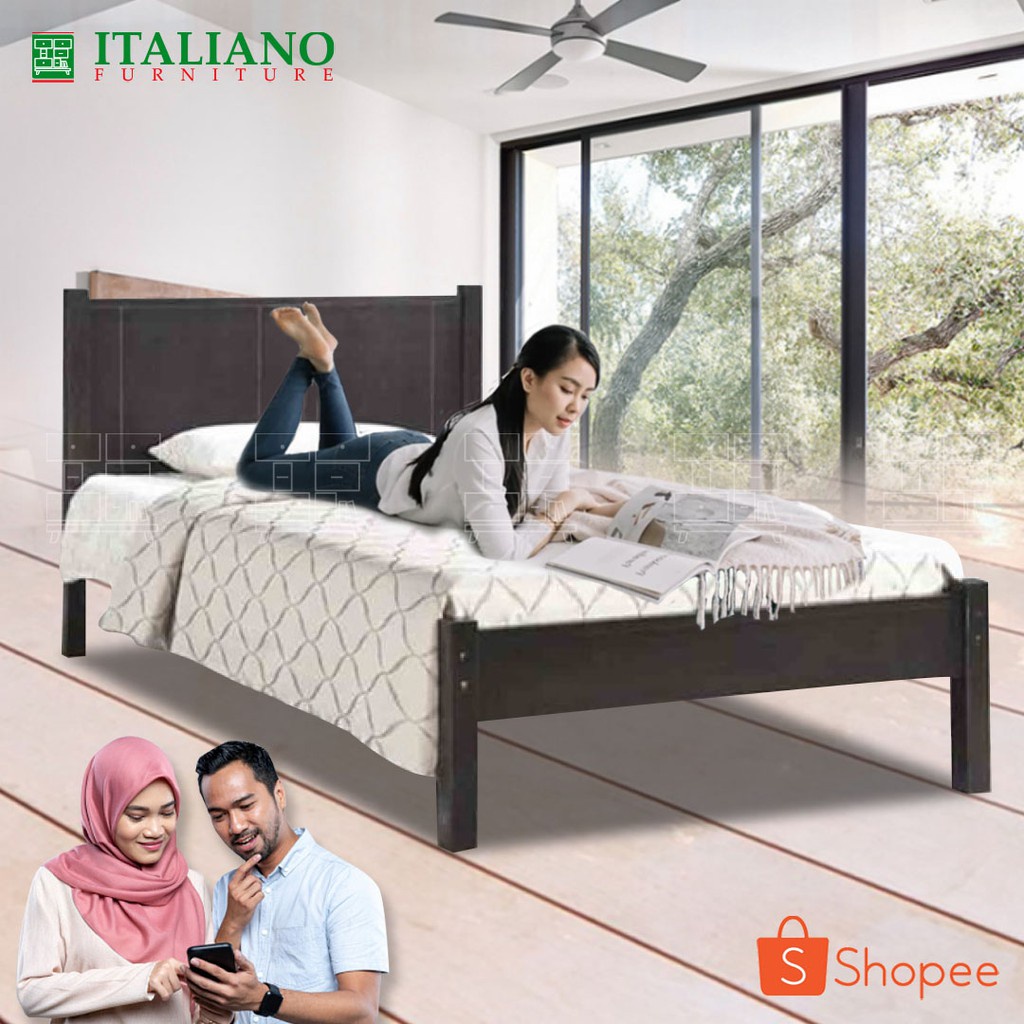Single Wooden Bed / Wooden Bed Bed / Adult Bedframe / Large Bed ...