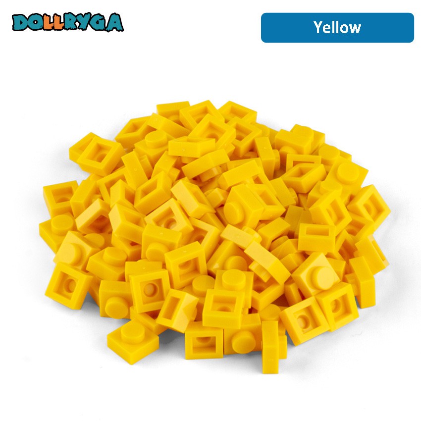 DOLLRYGA 100pcs/lot DIY Blocks Building Bricks Thin 1x1 Educational ...