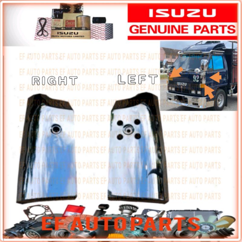 ISUZU NPR NHR CORNER PANEL CHROME LEFT RIGHT 1 3 TON LORRY TRUCK OLD ...