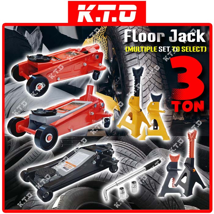 3 TON HYDRAULIC HEAVY DUTY JACK FLOOR WORKSHOP LIFTING CAR TYRE CHANGE ...