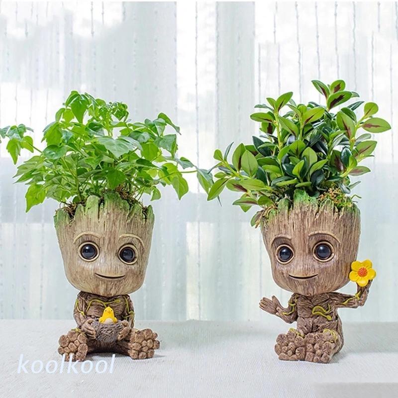 kool Baby Figures Flowerpot Flower Pot Planter Cute Tree Man Model Pen ...