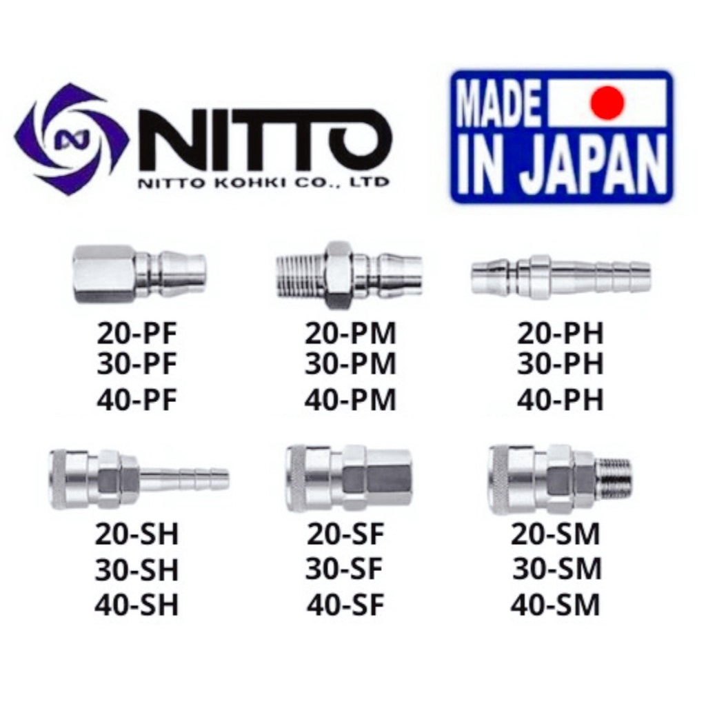 [100% ORIGINAL] NITTO PNEUMATIC AIR QUICK COUPLER / Quick Coupling / Quick Couplers (MADE IN ...