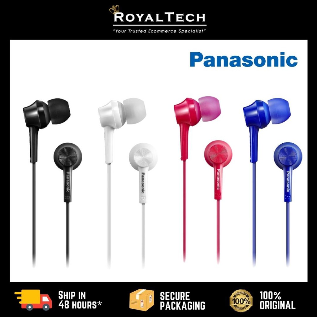 PANASONIC RP-TCM115 RP-TCM115E Wired Earphones ( Canal type In-Ear ...