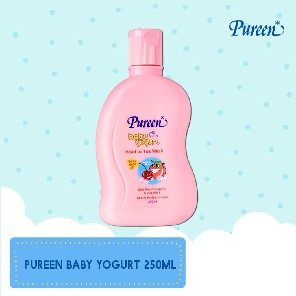 Pureen Baby Yogurt Head To Toe Wash (Peach & Cherry) 250ML | Shopee ...
