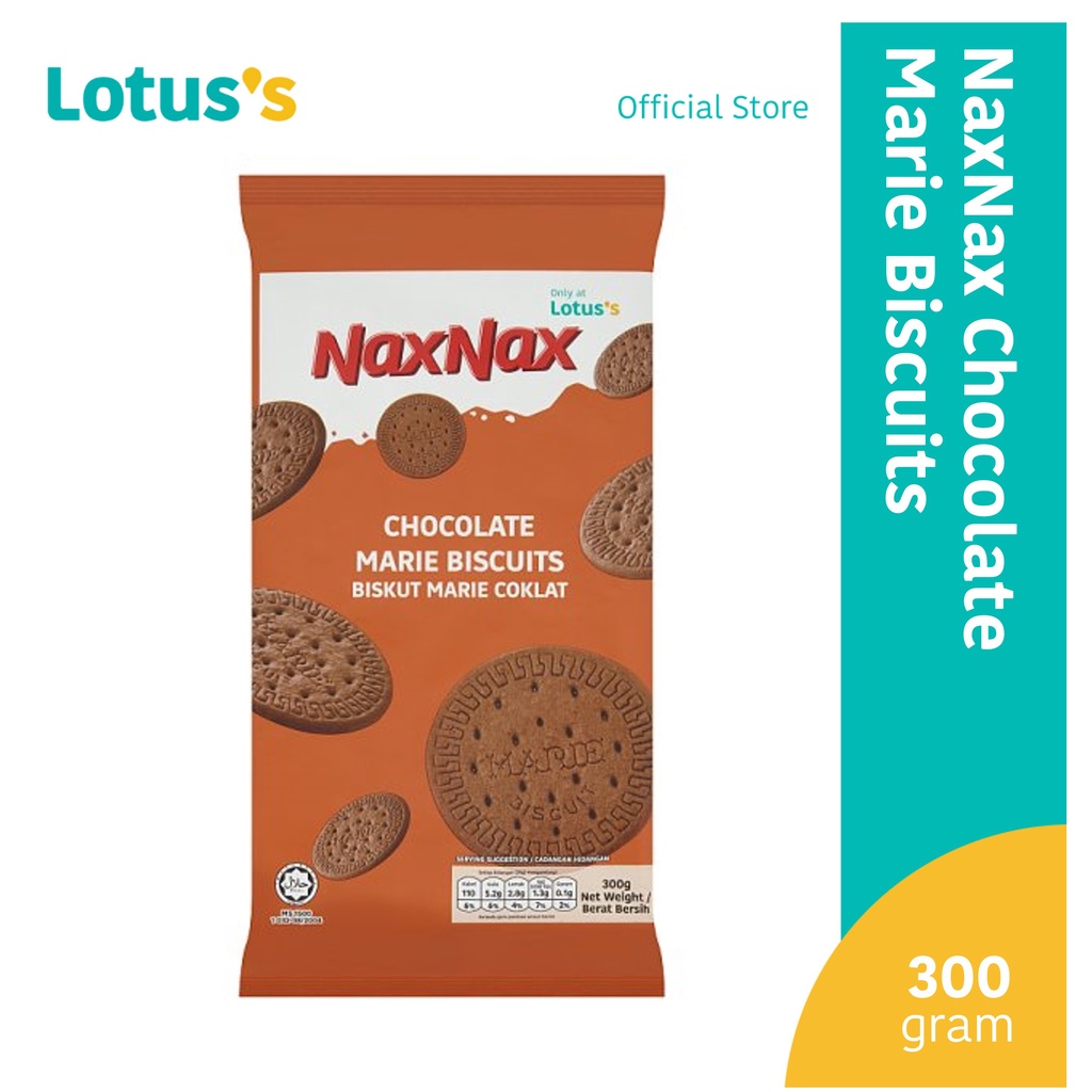 NaxNax Chocolate Marie Biscuits 300g | Shopee Malaysia