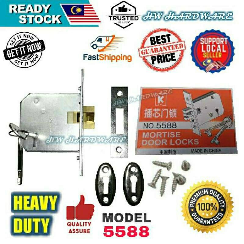 [ K ] NO.5588- 4 Lever Mortise Door Lock / Claw Dead Lock For Wooden ...